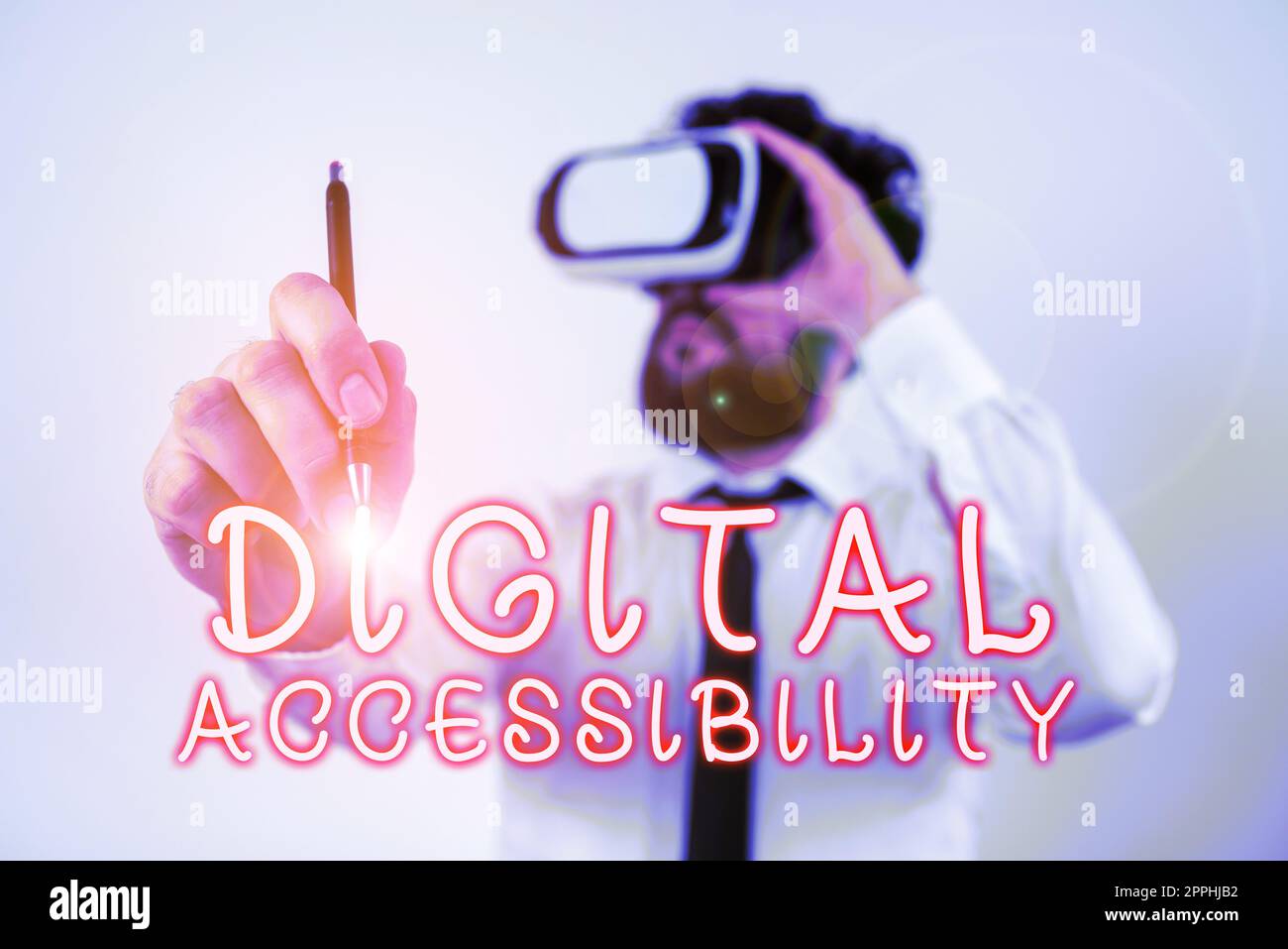 Handwriting text Digital Accessibility. Word Written on electronic ...