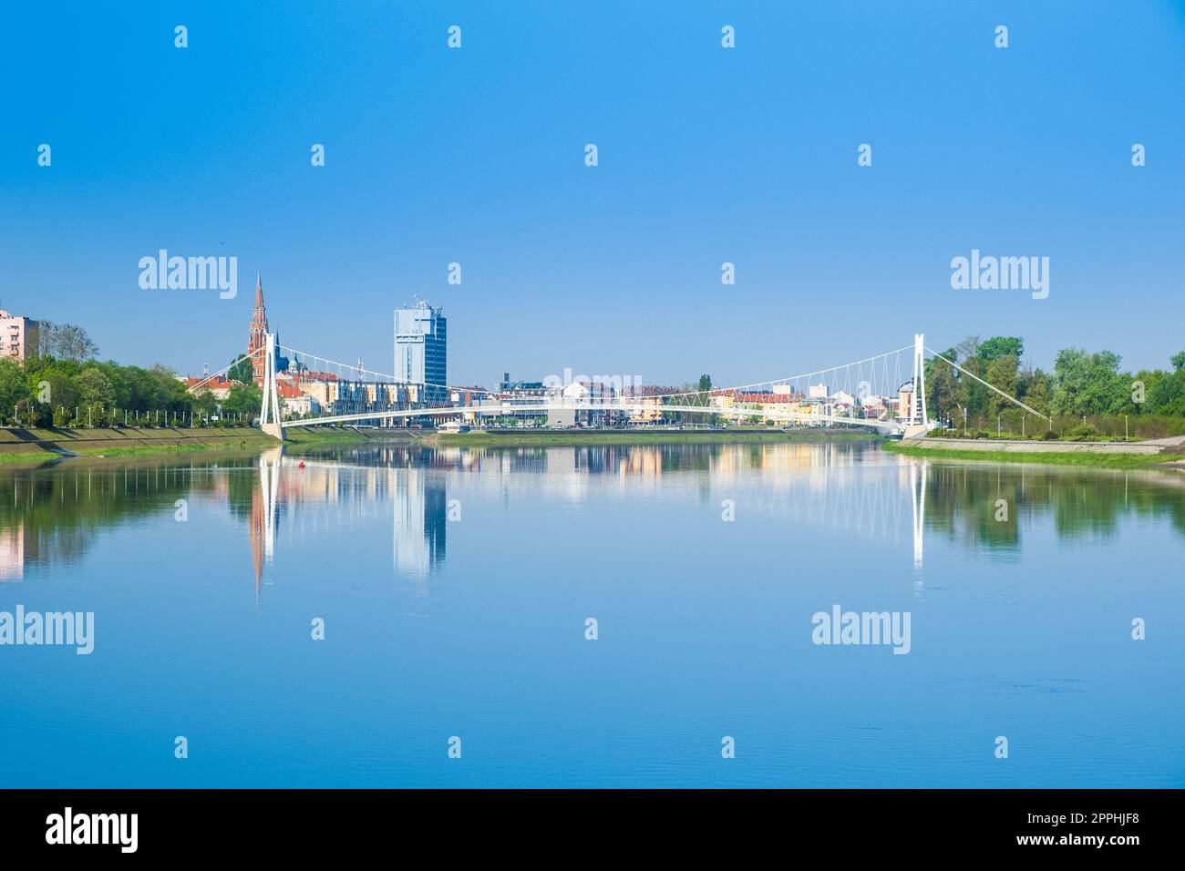 Bridge over the Drava river in Osijek, Croatia Stock Photo - Alamy