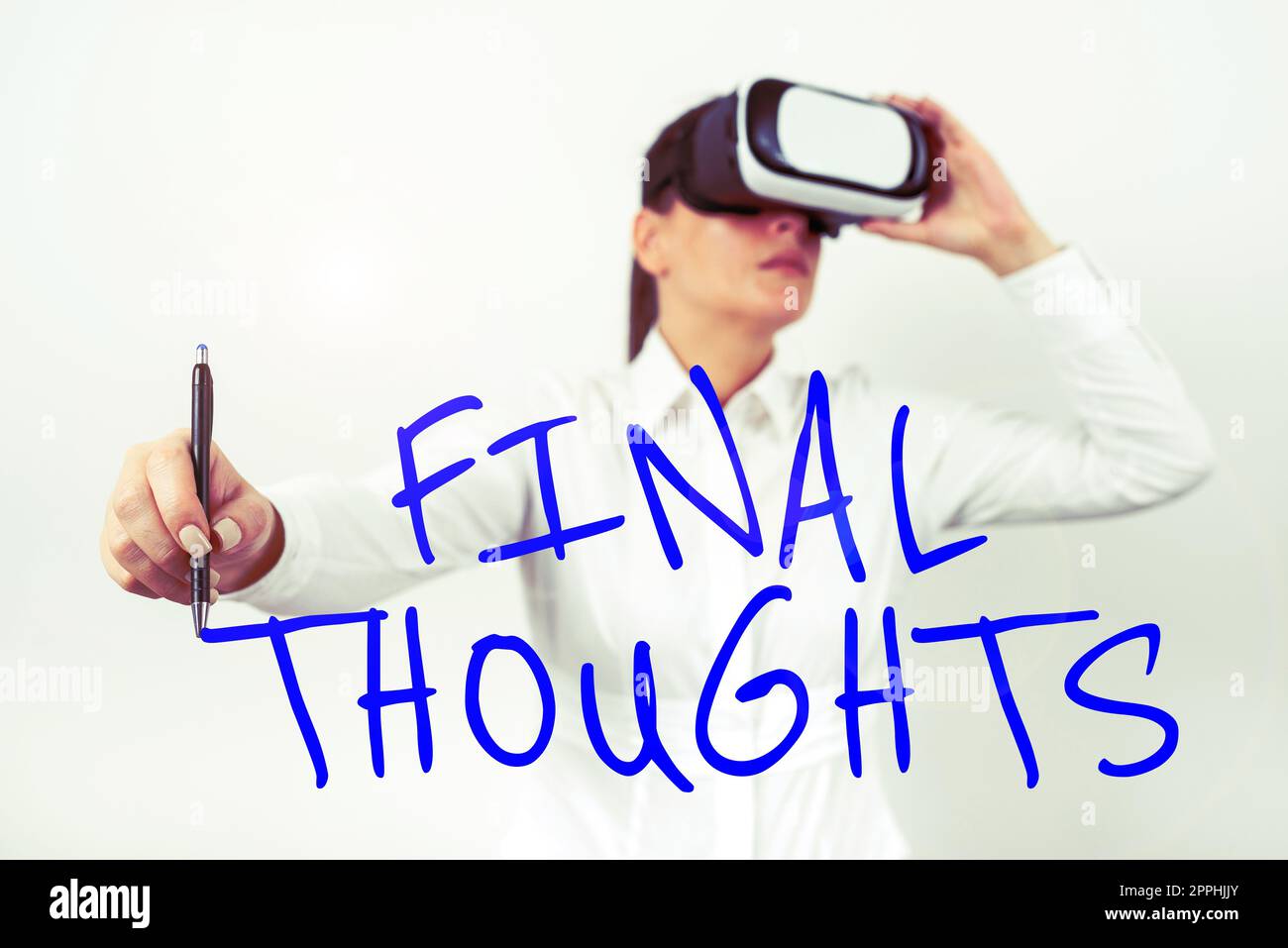 Hand writing sign Final Thoughts. Business overview Conclusion Last ...