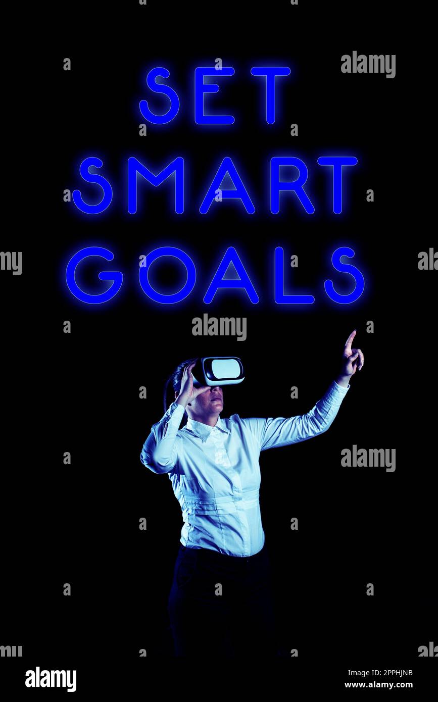 Conceptual caption Set Smart Goals. Business approach Establish ... Conceptual caption Set Smart Goals. Business approach Establish ...