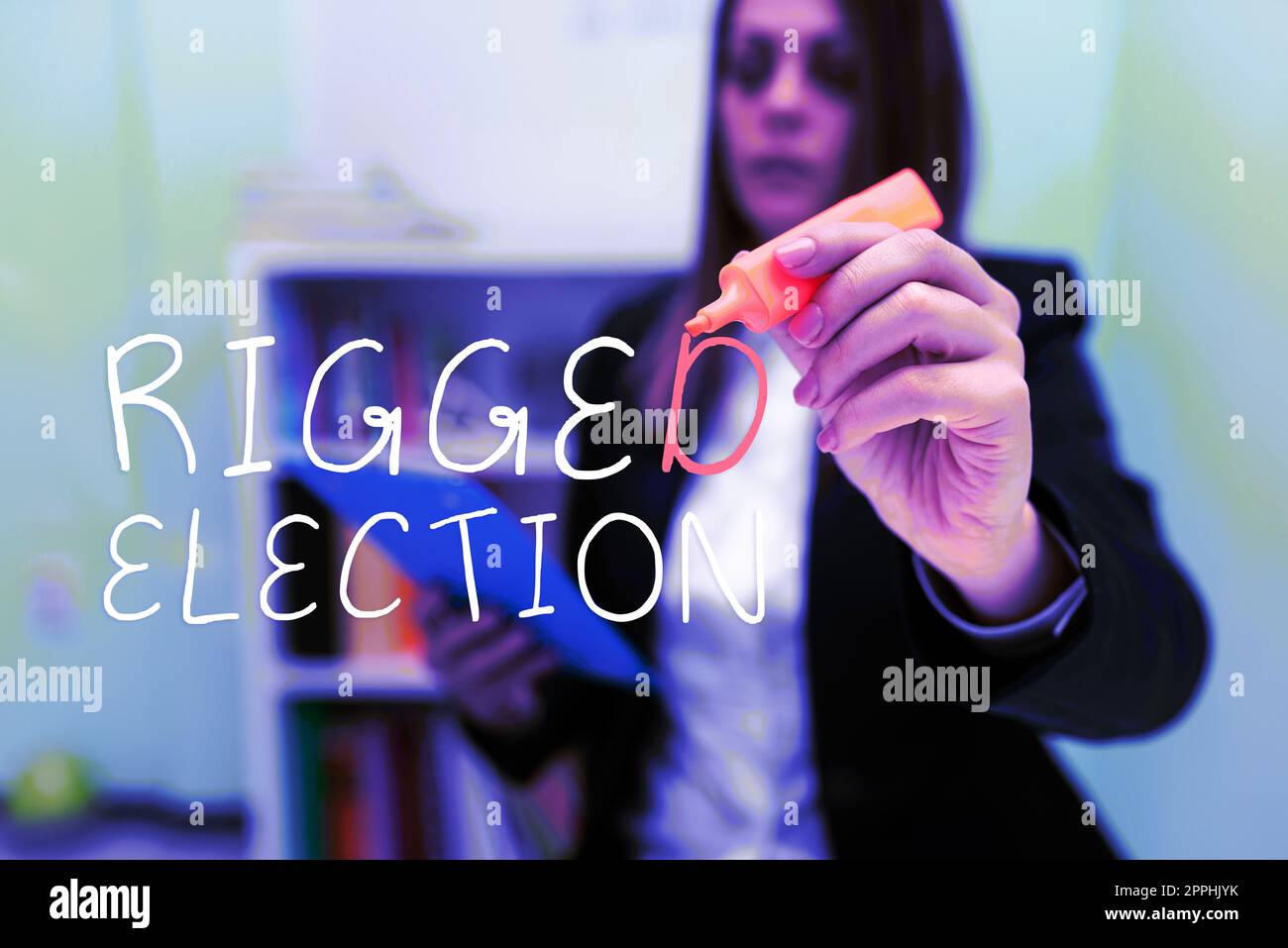 Text sign showing Rigged Election. Business concept Manage drilling ...