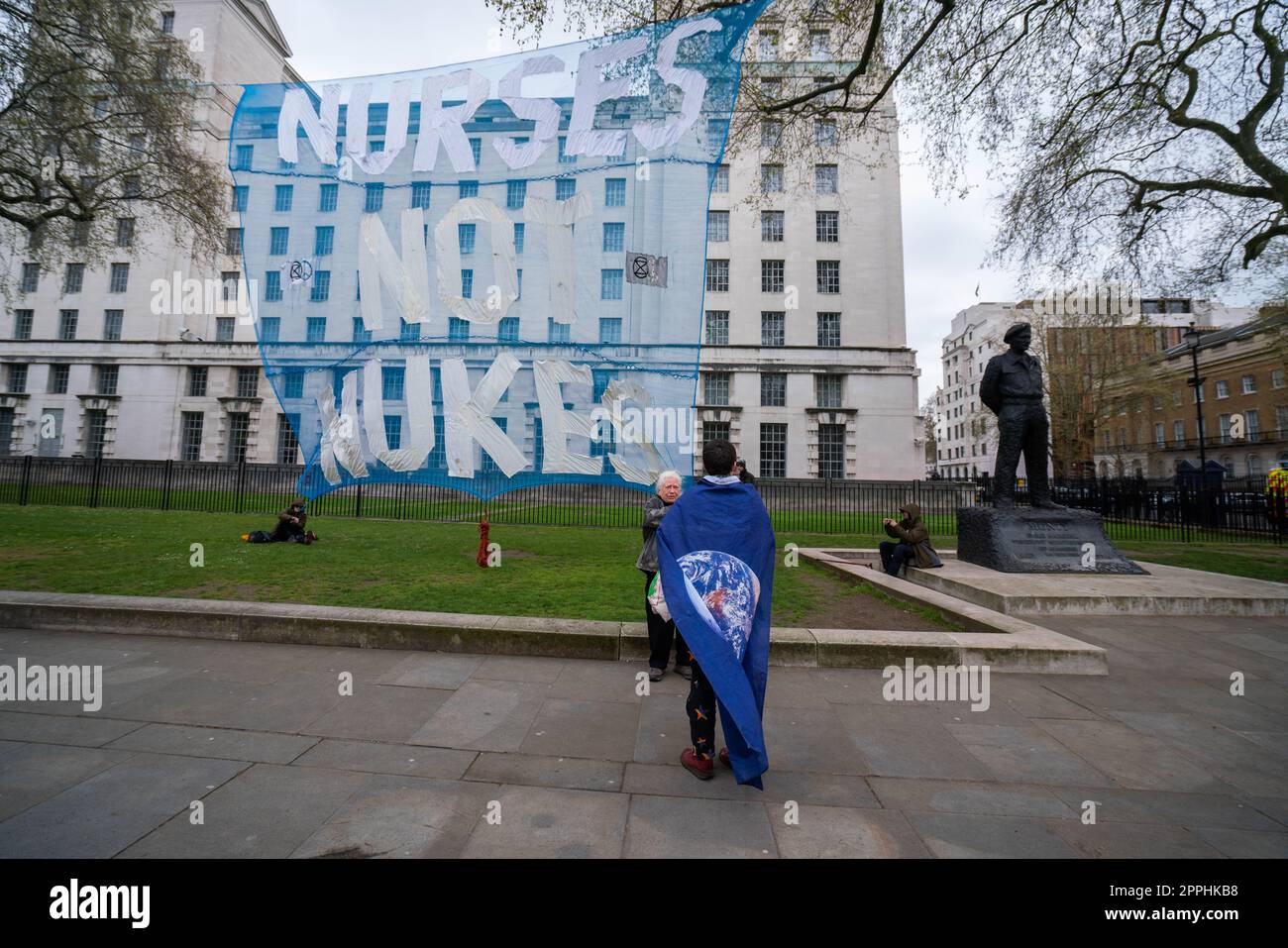 London UK 24 April 2023. The Campaign for Nuclear Disarmament (CND ...