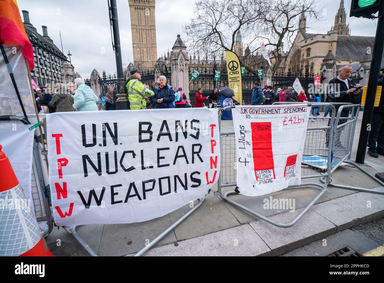 London UK. 24 April 2023. The Campaign for Nuclear Disarmament (CND ...