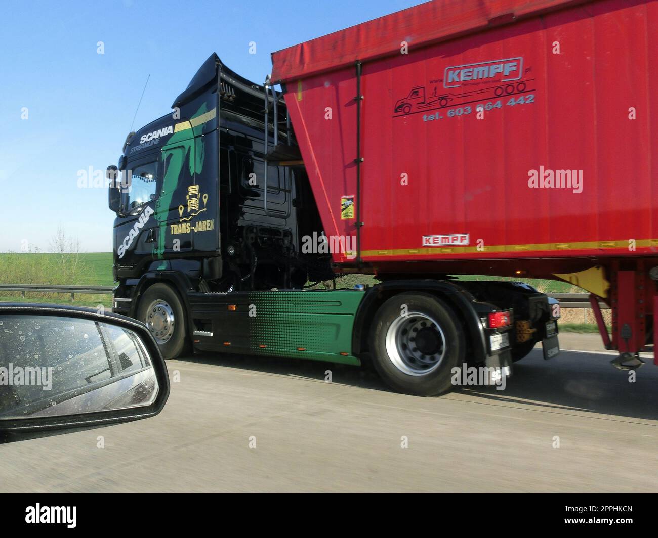 Truck on the Parking lot. Delivery Trucks. Cargo Shipping. Lorry ...