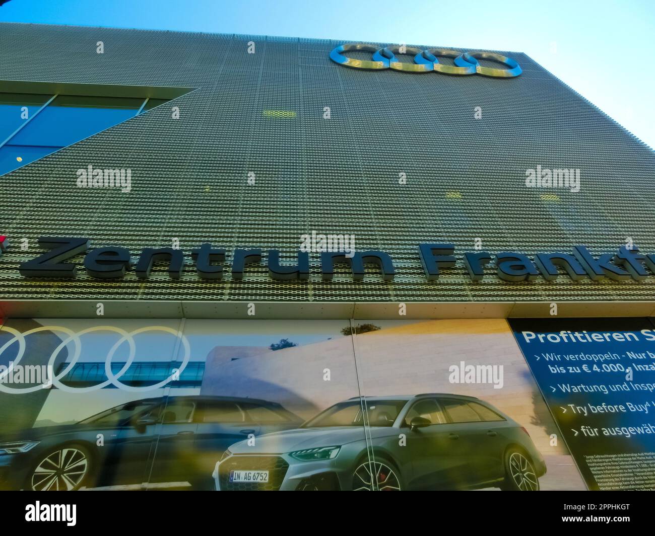 Audi dealership seen from outside Stock Photo - Alamy