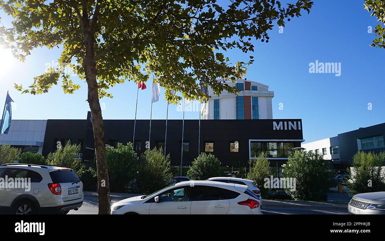 Antalya, Turkey - September 17, 2022: Mini logo sign and brand text on ...