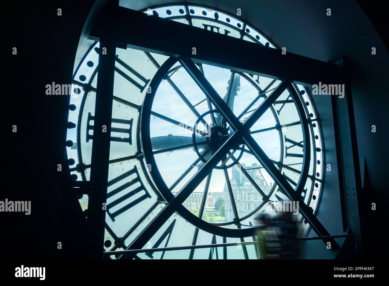 Ancient transparent clock in Orsay museum. Paris Stock Photo - Alamy