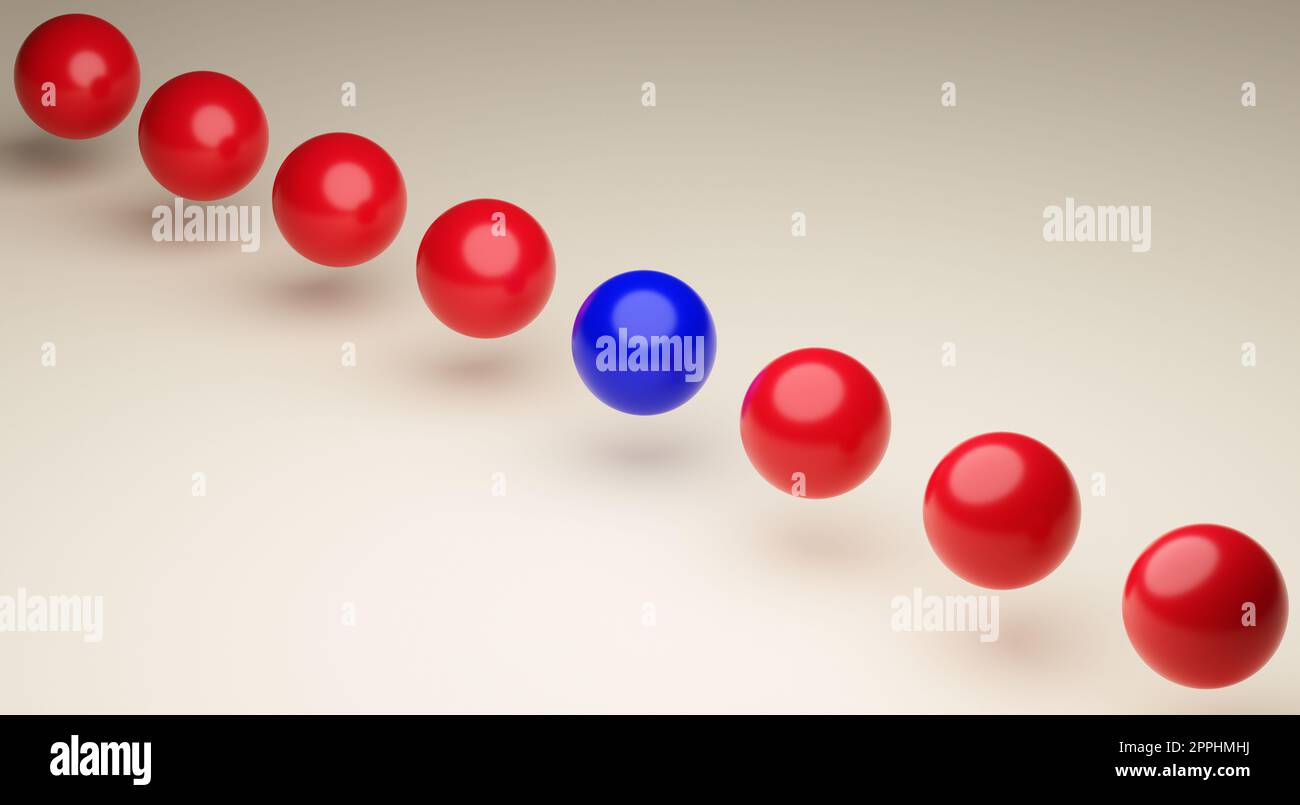Different blue ball. 3D rendering Stock Photo - Alamy
