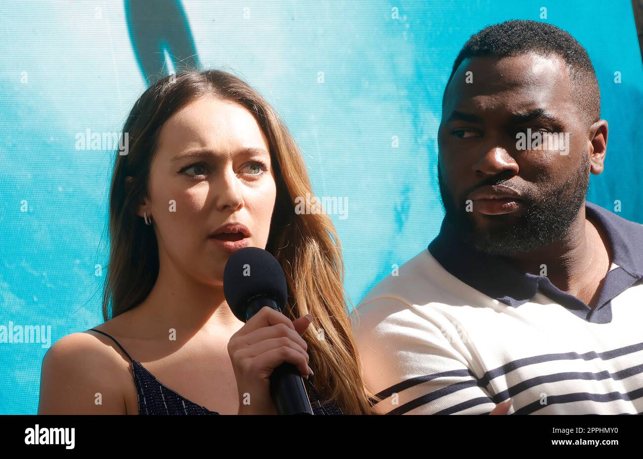 LOS ANGELES, CA - APRIL 23: Alycia Debnam-Carey, Josh Bonzie of Hulu's ...