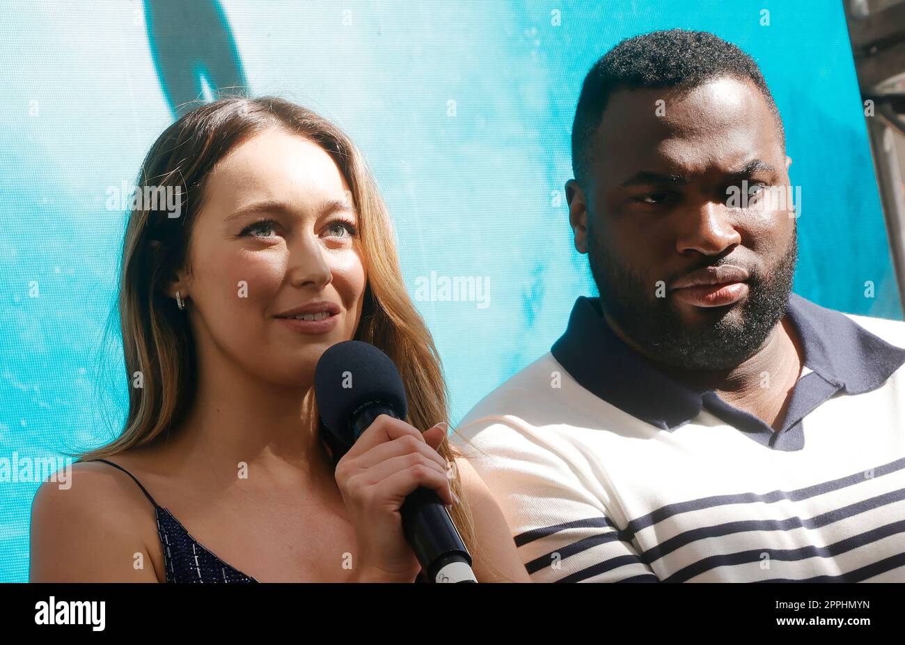 LOS ANGELES, CA - APRIL 23: Alycia Debnam-Carey, Josh Bonzie of Hulu's ...