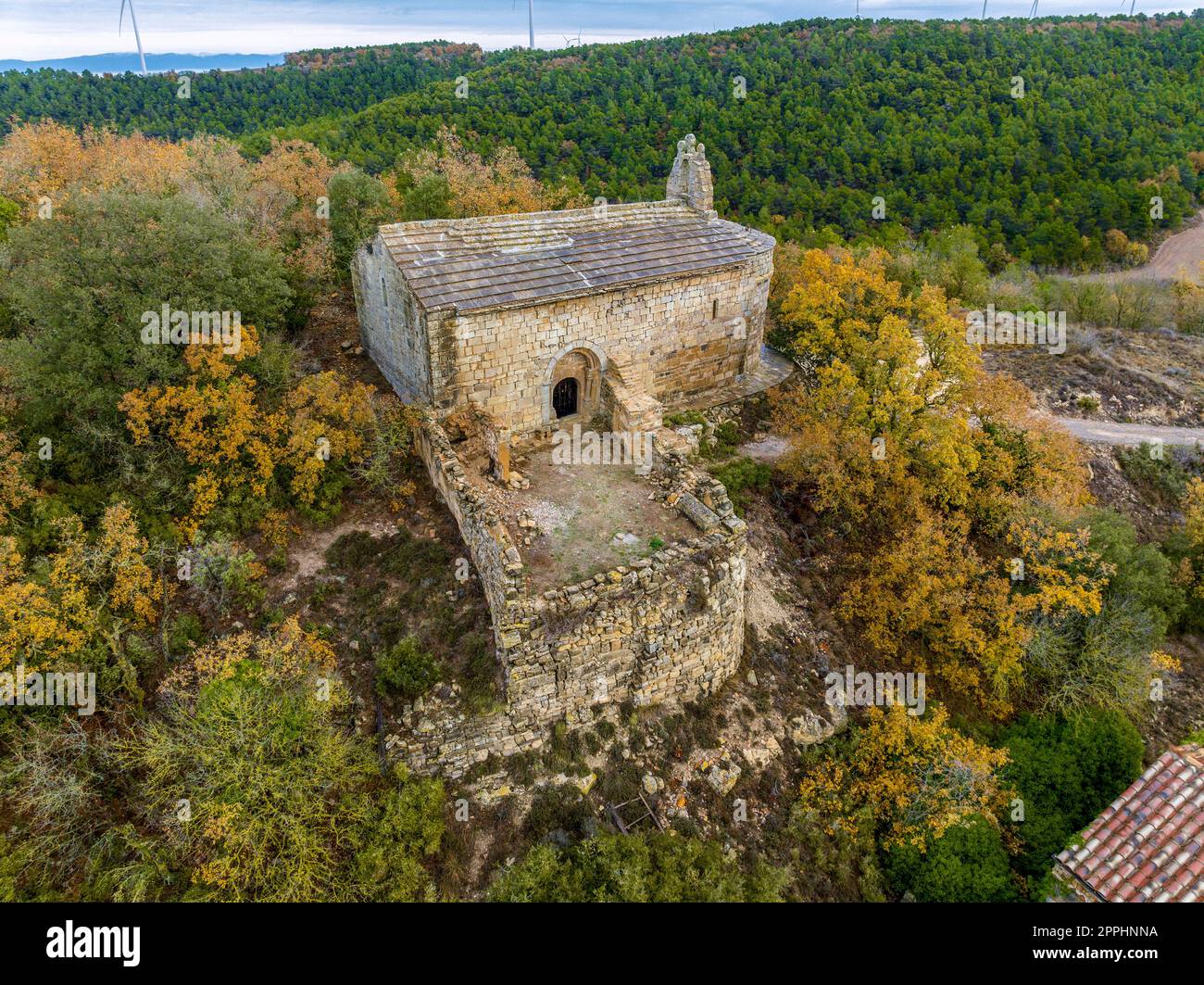 Church of Sant Pere de Sabella Tarragona is in the Romanesque style of ...