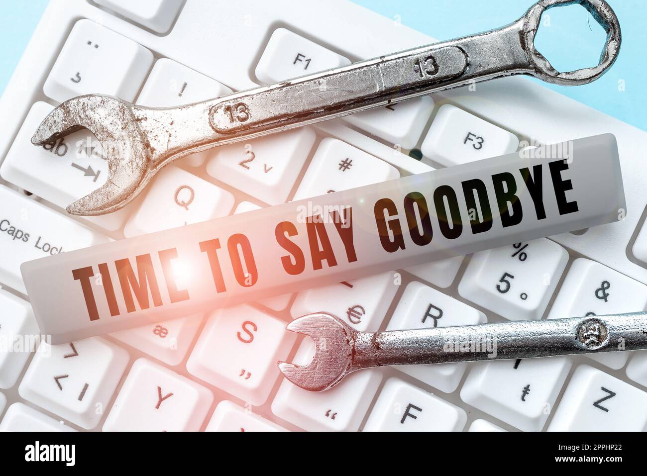 Hand writing sign Time To Say Goodbye. Business showcase Bidding ...