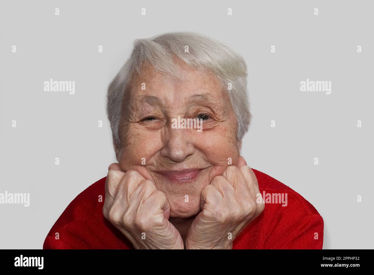 Happy face portrait old lady woman hi-res stock photography and images ...
