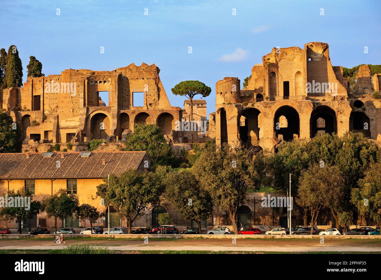 Ancient Domus Augustana on the Palatine Hill in Rome Stock Photo - Alamy