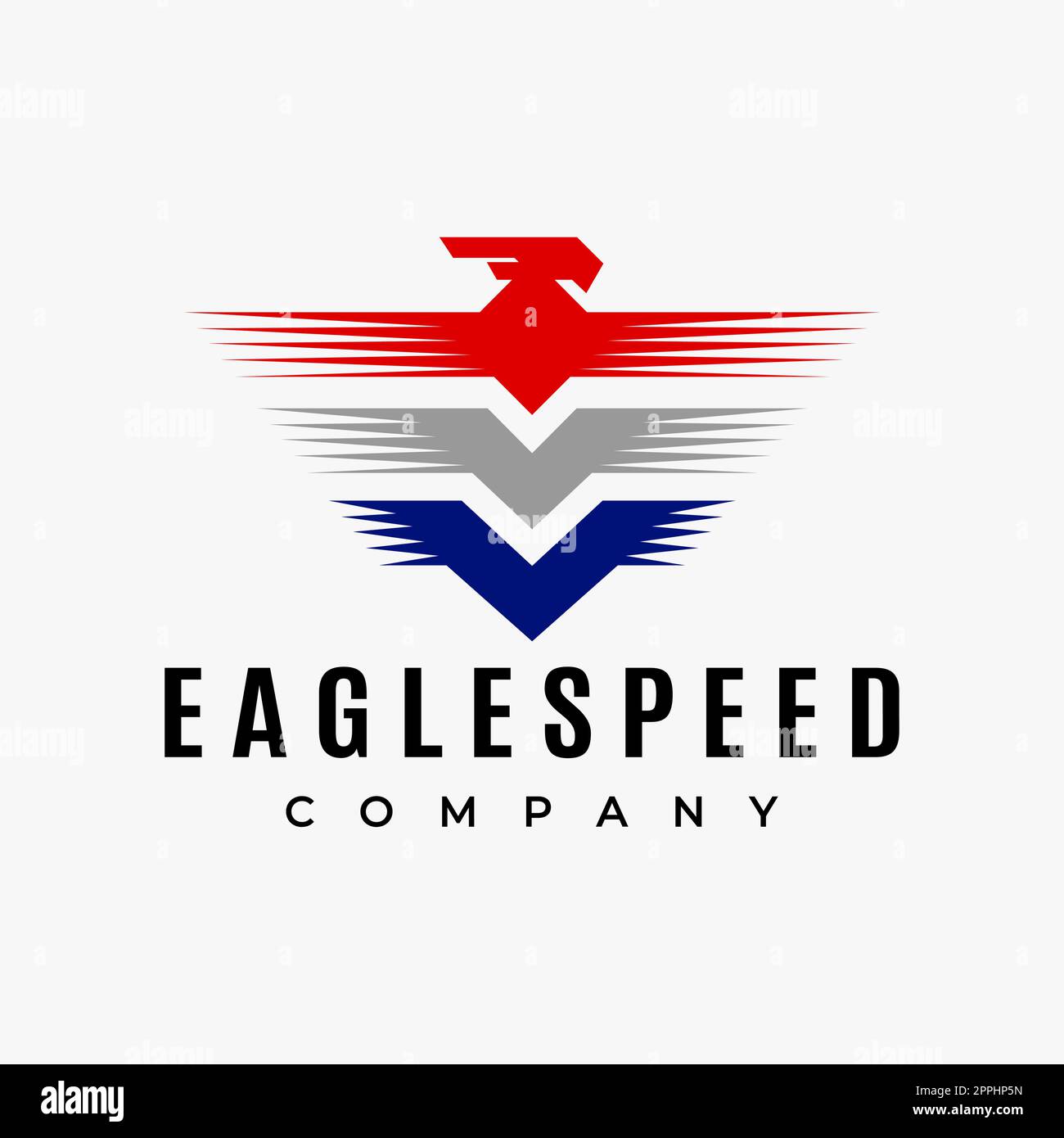 Modern eagle speed logo design template. Hawk stripe line abstract mascot logo Stock Vector ...