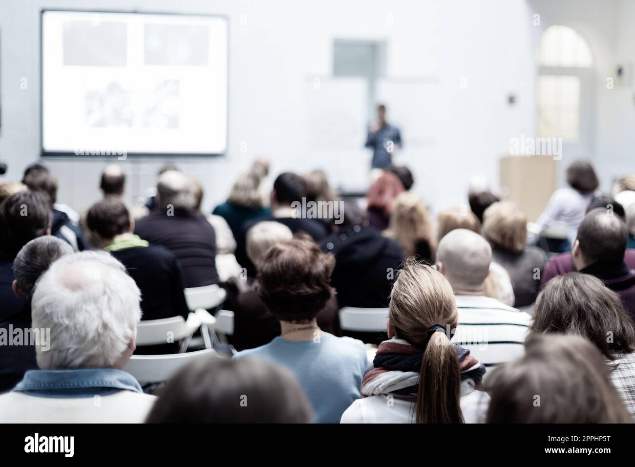 Audience in the lecture hall Stock Photo - Alamy