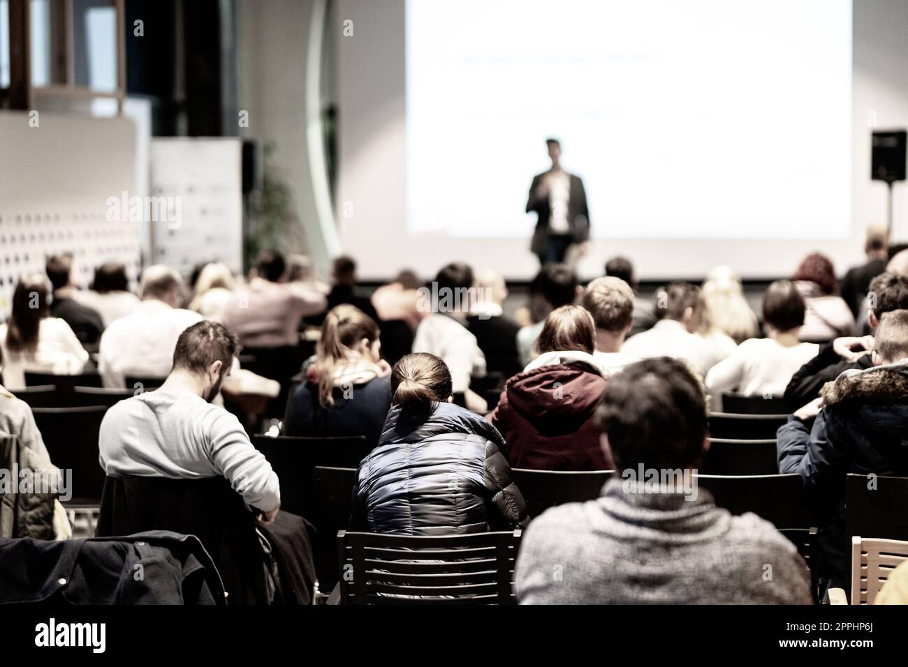 Speaker at Business Conference with Public Presentations. Audience at ...