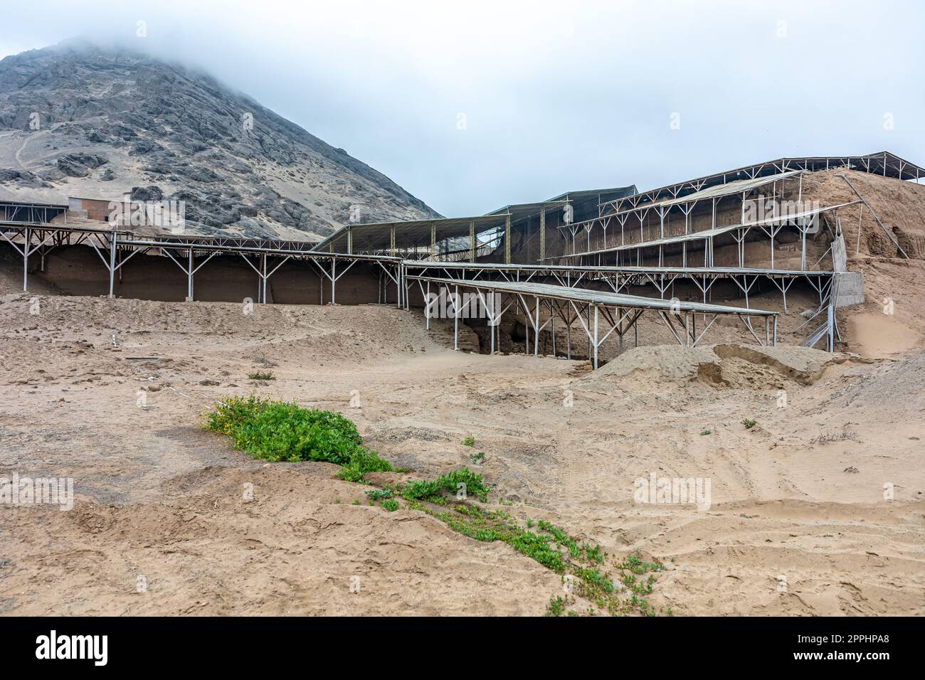 Huaca de la Luna archaeological site in Peru near Trujillo Stock Photo ...