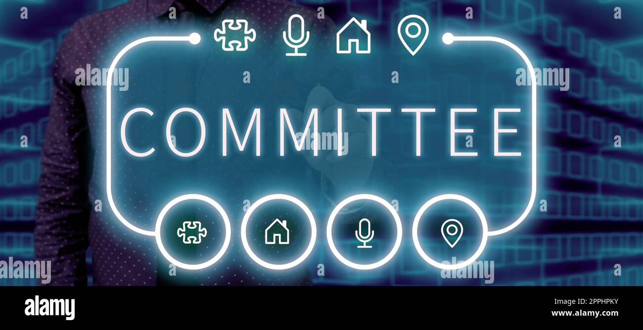 Text showing inspiration Committee. Word for Group of people appointed ...