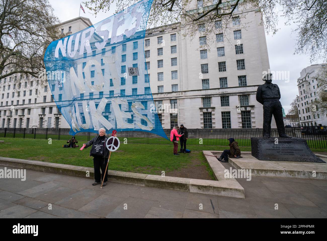 London UK 24 April 2023. The Campaign for Nuclear Disarmament (CND ...