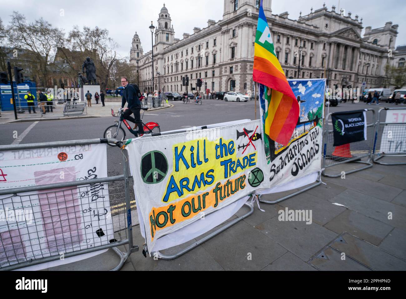 London UK. 24 April 2023. The Campaign for Nuclear Disarmament (CND ...
