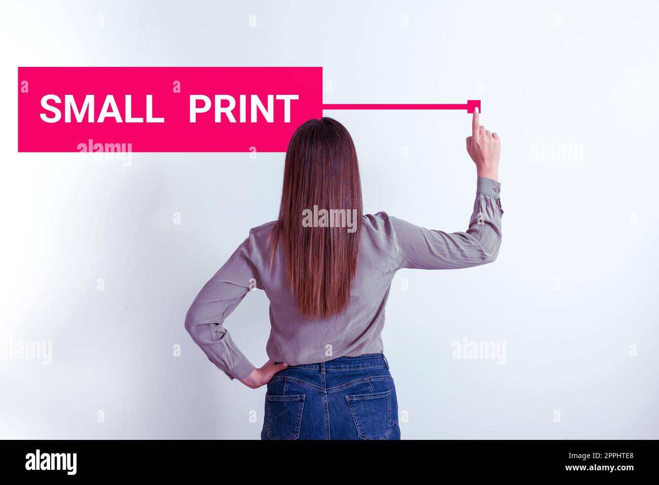 Sign displaying Small Print. Internet Concept document that contains ...