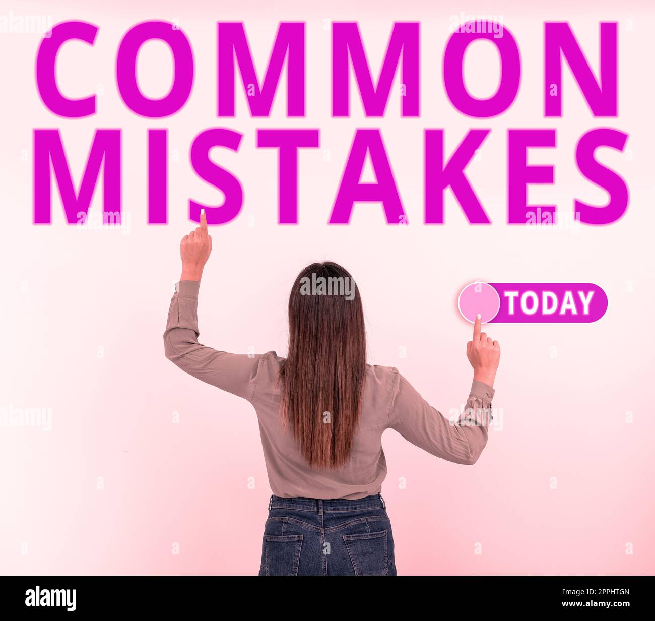 Hand writing sign Common Mistakes. Conceptual photo actions that are ...