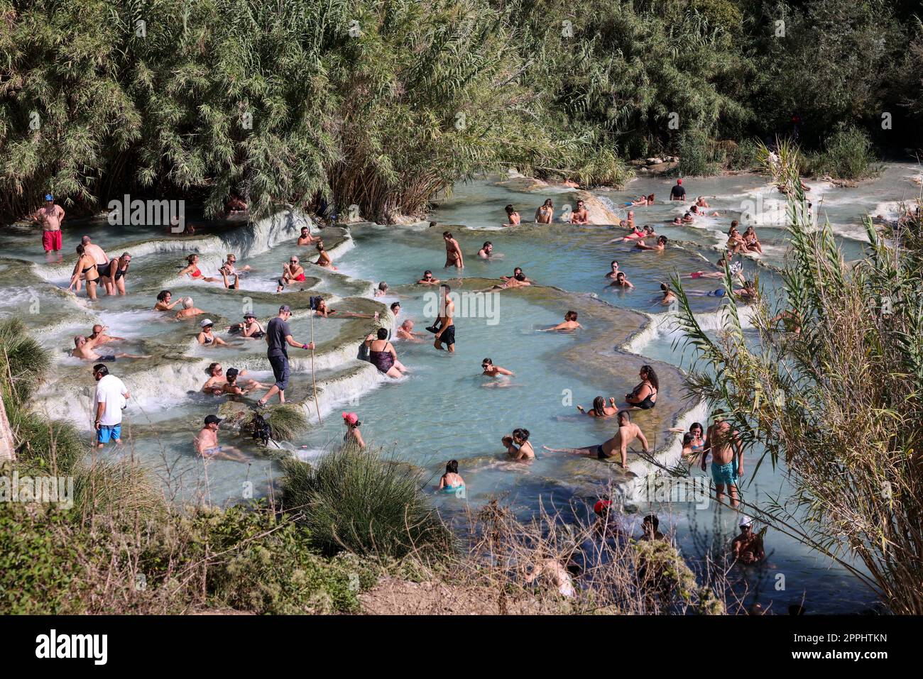 Saturnia hot springs aerial hi-res stock photography and images - Alamy