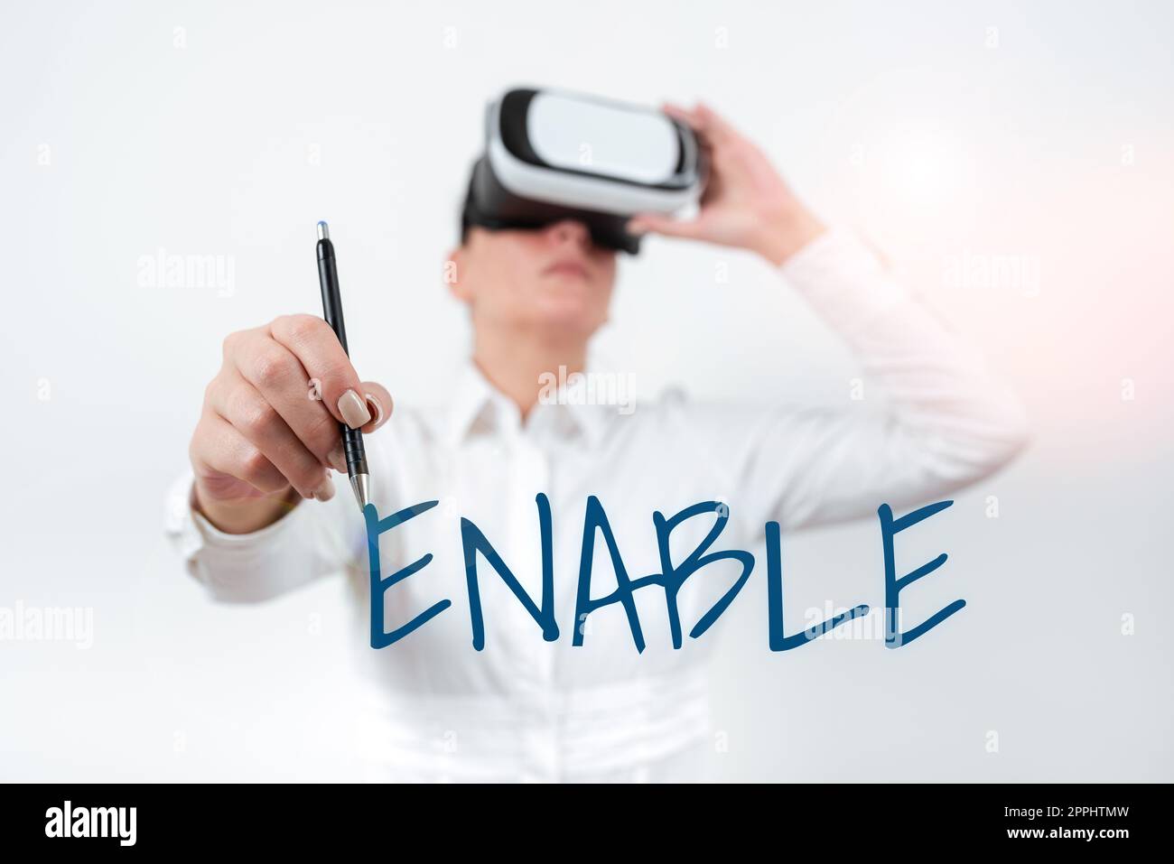 Inspiration showing sign Enable. Business concept give someone or ...