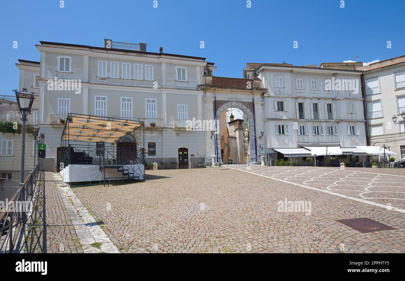 Atina, Frosinone, Italy - August 10, 2022: The Porta dell'Assunta is an ...
