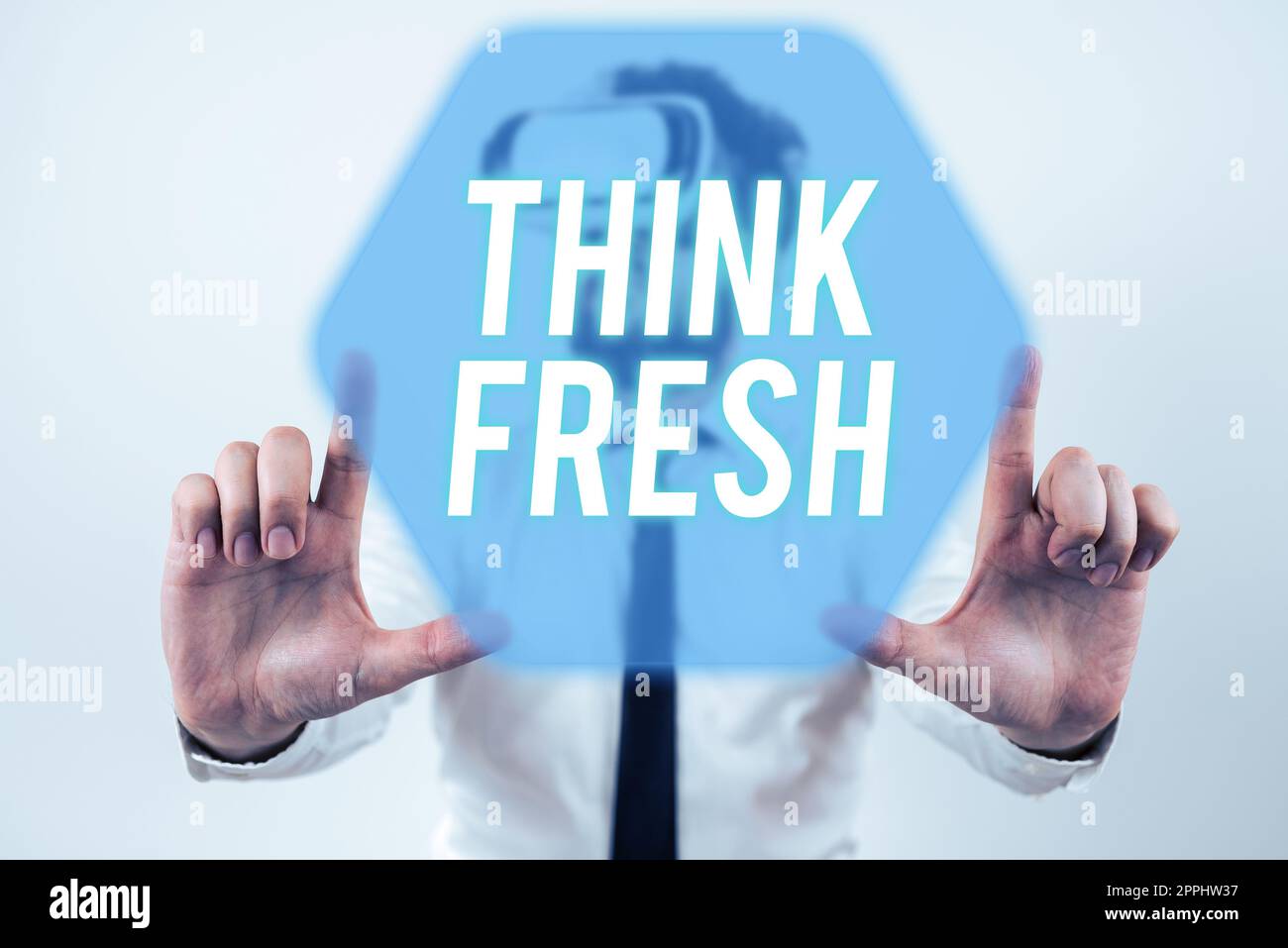 Handwriting text Think Fresh. Business approach Thinking on natural ...