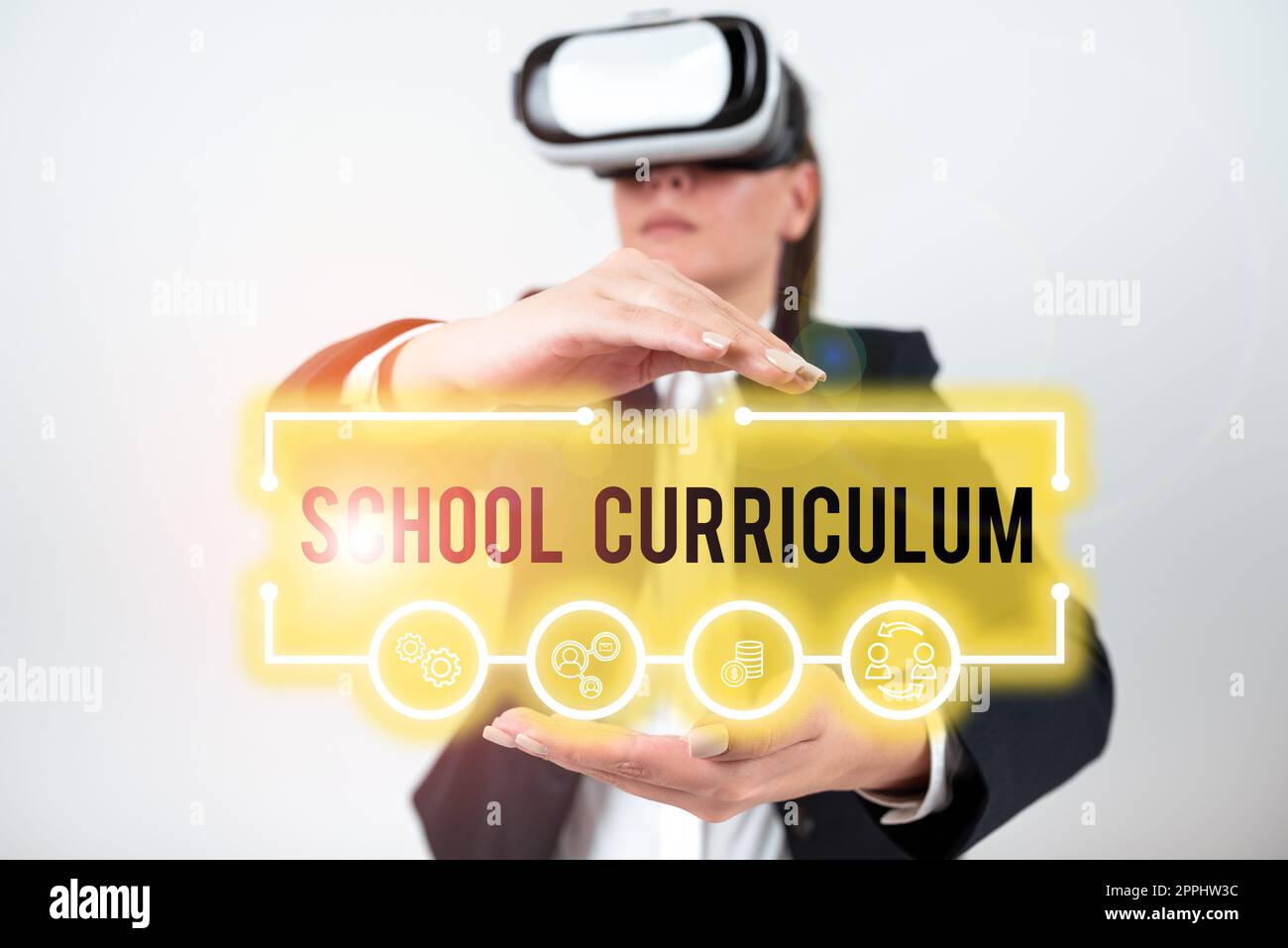 Writing displaying text School Curriculum. Business showcase designed ...