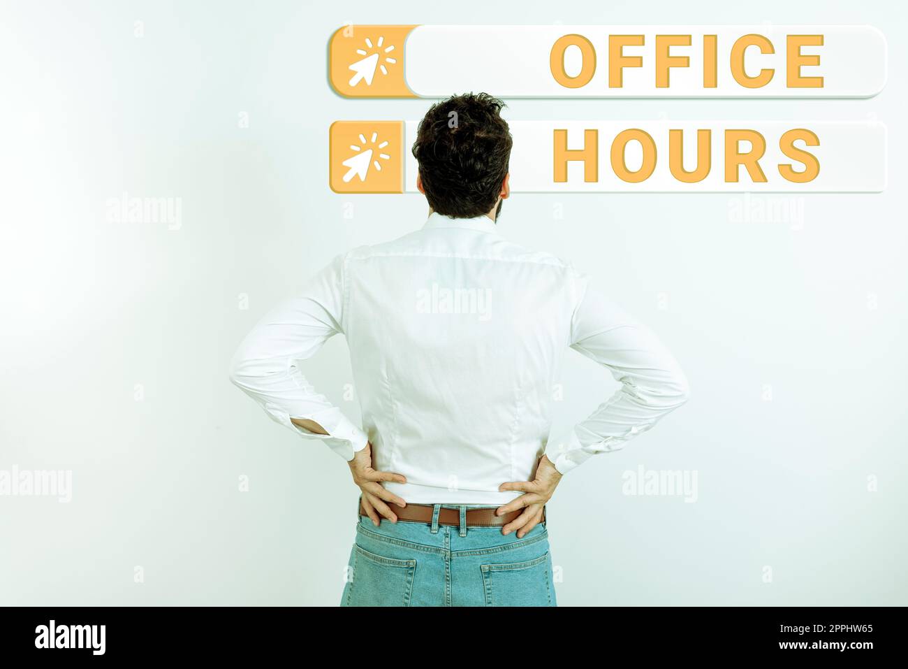 Conceptual display Office Hours. Internet Concept The hours which ...