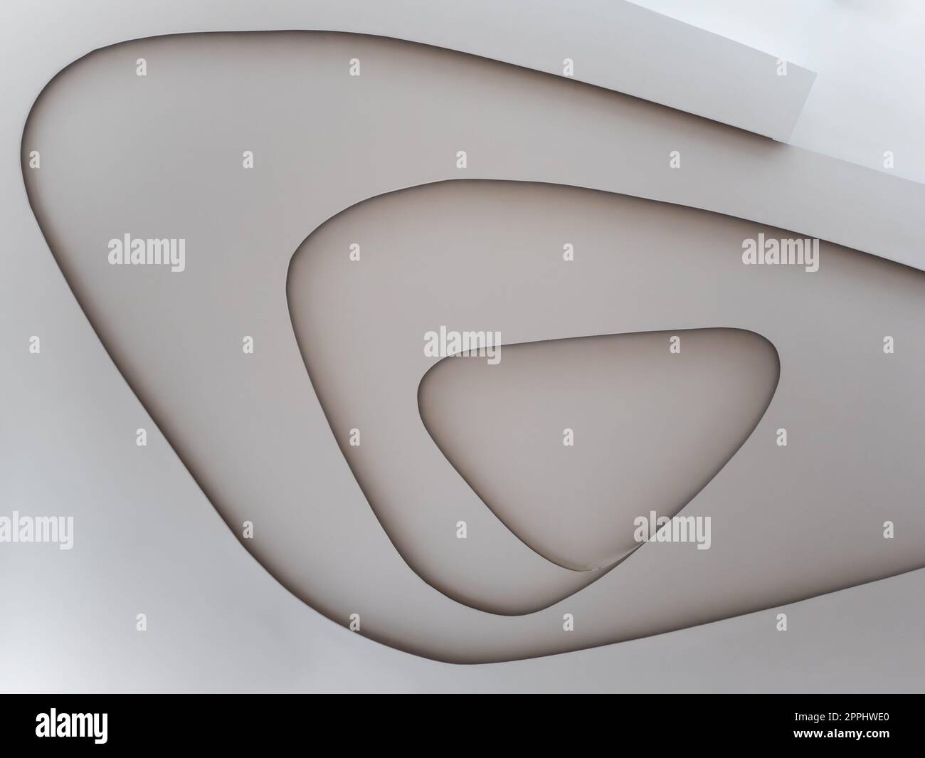 Abstract Architecture white celling design, Background in public ...