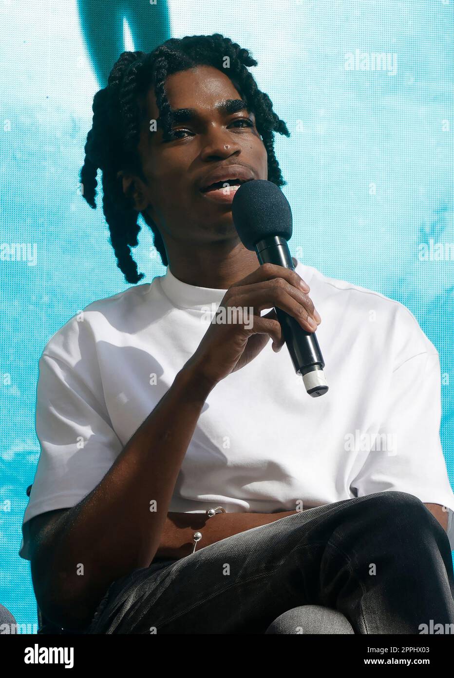 Los Angeles, Ca. 23rd Apr, 2023. Jayden Elijah of Hulu's Saint X at day ...