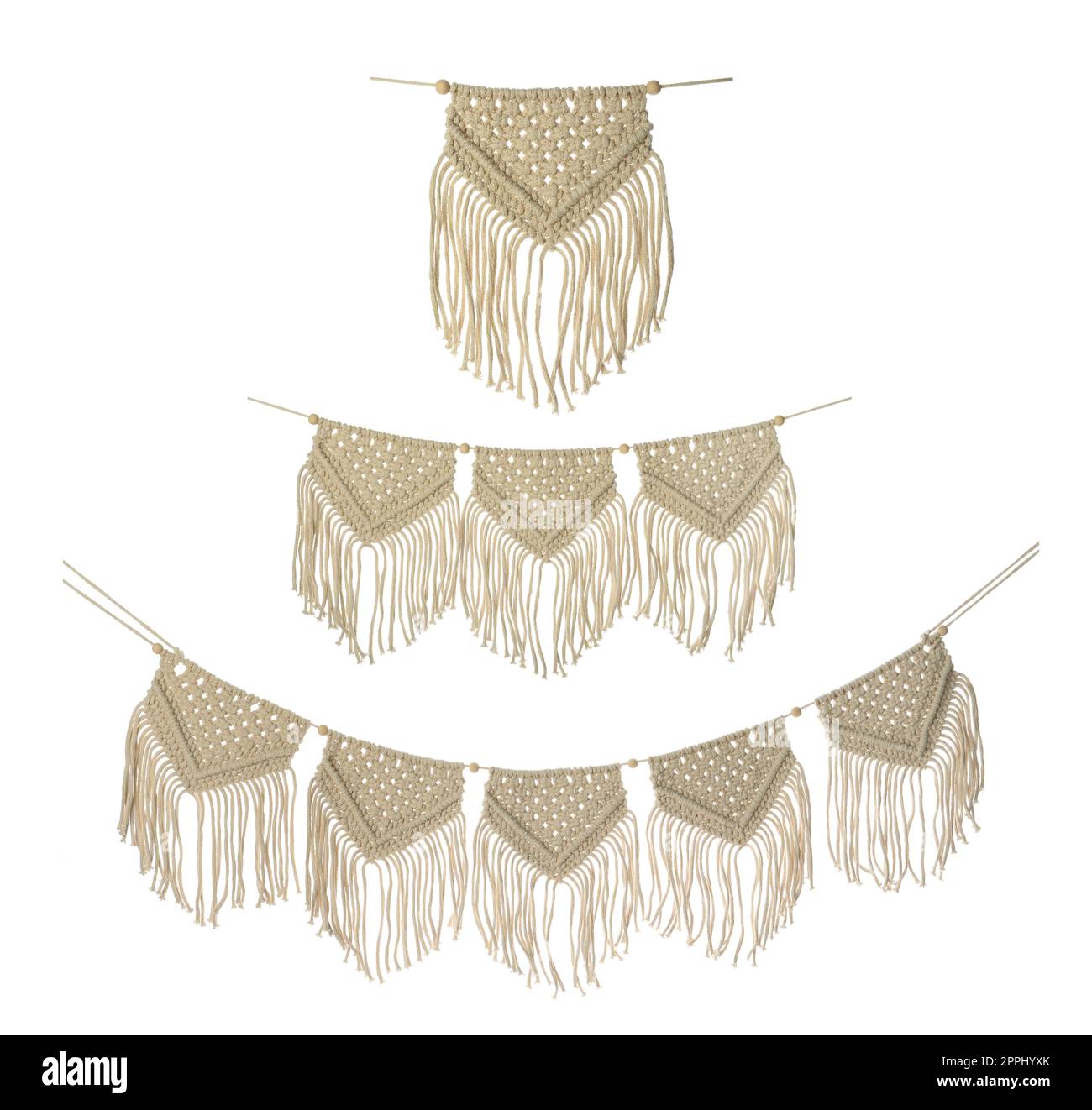 White macrame cord isolated Cut Out Stock Images & Pictures - Alamy