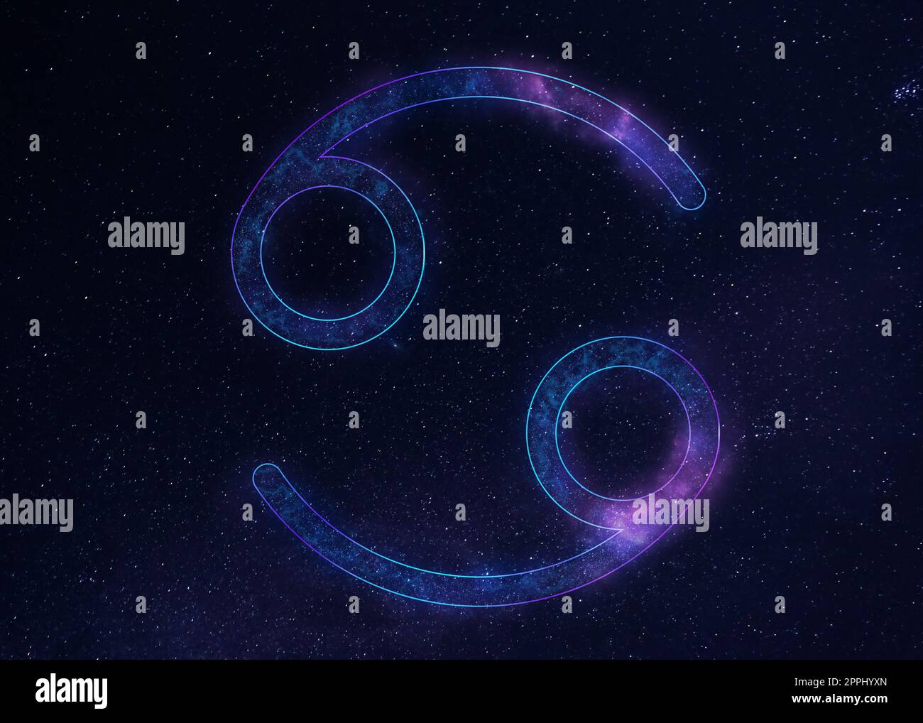 Cancer astrological sign in night sky with beautiful sky Stock Photo ...