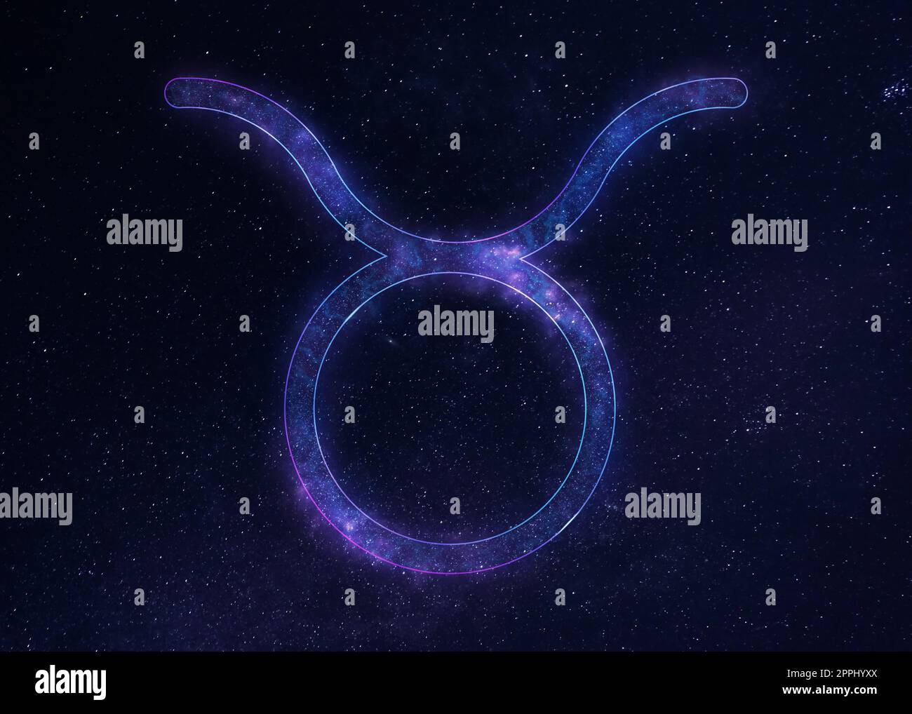 Taurus astrological sign in night sky with beautiful sky Stock Photo ...
