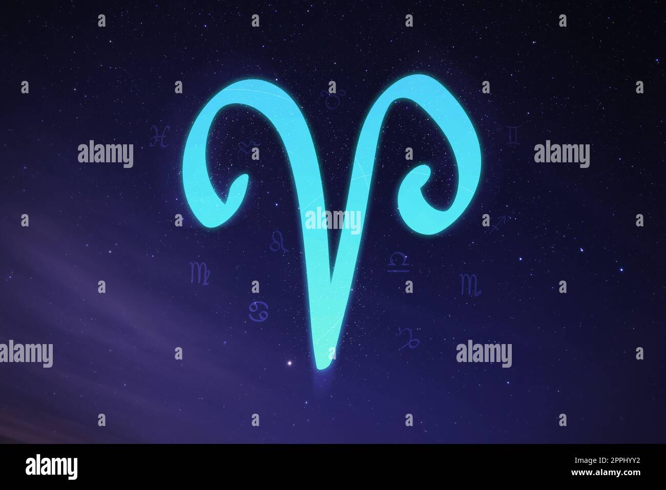 Aries astrological sign in night sky with beautiful sky Stock Photo - Alamy