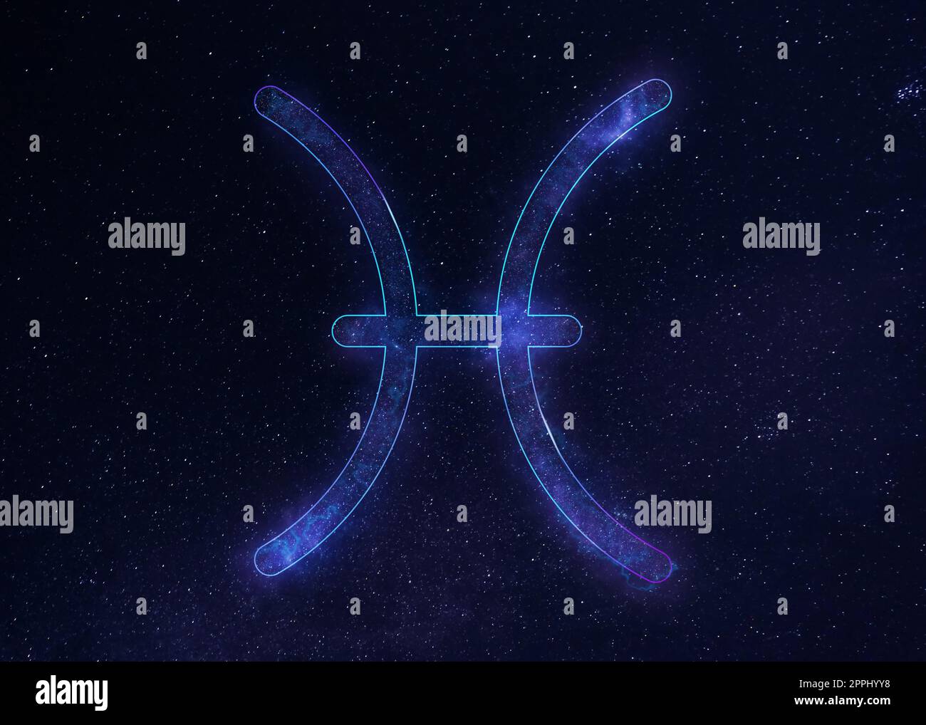Pisces astrological sign in night sky with beautiful sky Stock Photo ...