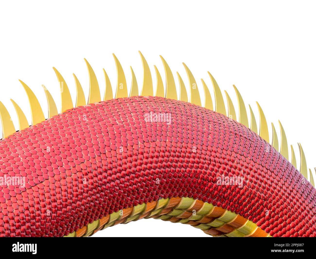 dragon scales pattern , made from earthenware , red color Stock Photo ...