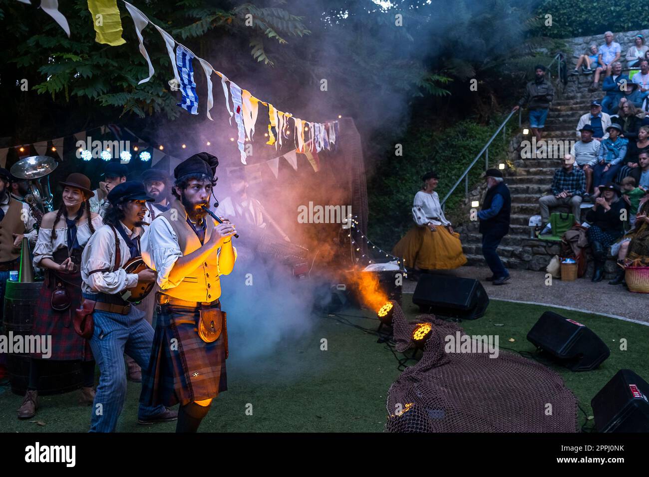 The Old Time Sailors performing at Trebah Garden Amphitheatre in ...