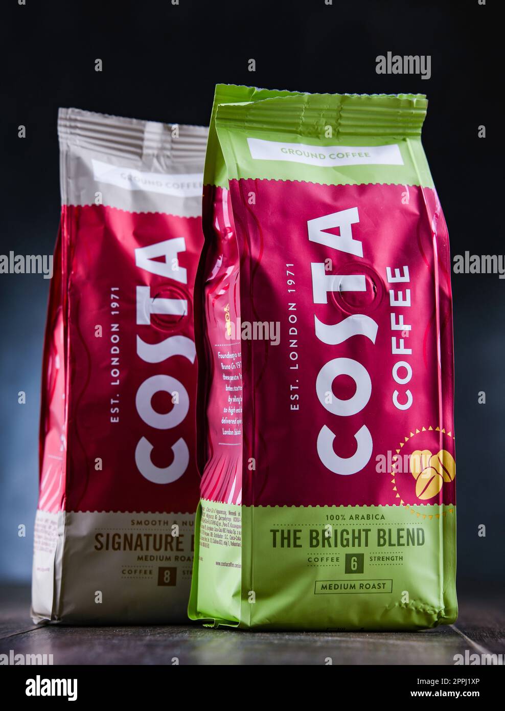 Packages of Costa Coffee Stock Photo - Alamy