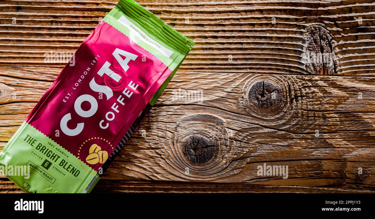 Packages of Costa Coffee Stock Photo - Alamy