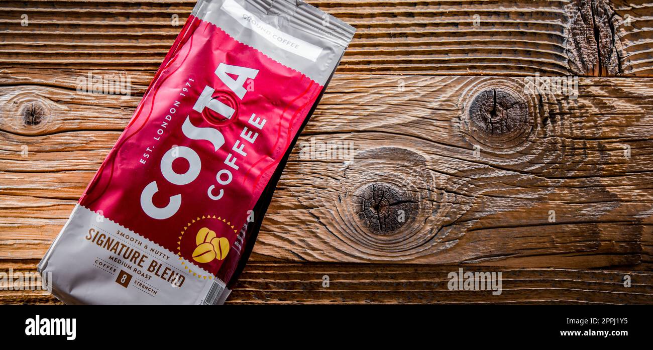 Packages of Costa Coffee Stock Photo - Alamy