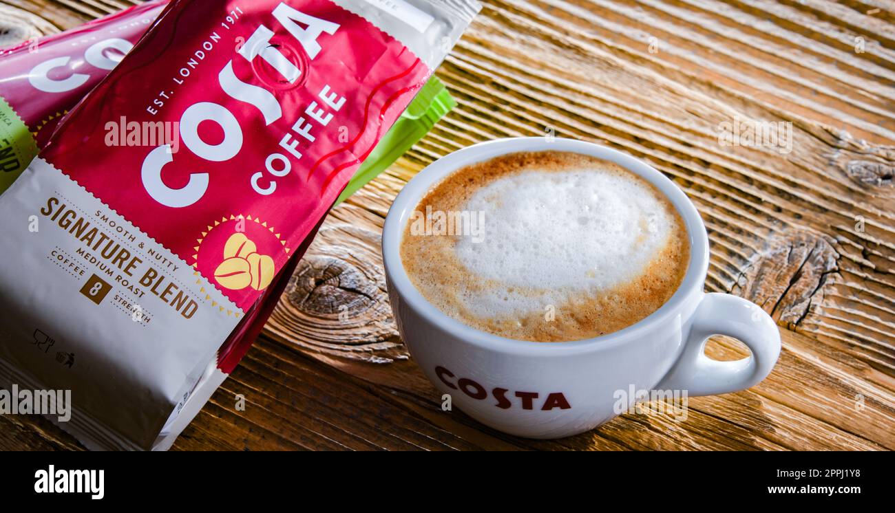 Packages of Costa Coffee Stock Photo - Alamy