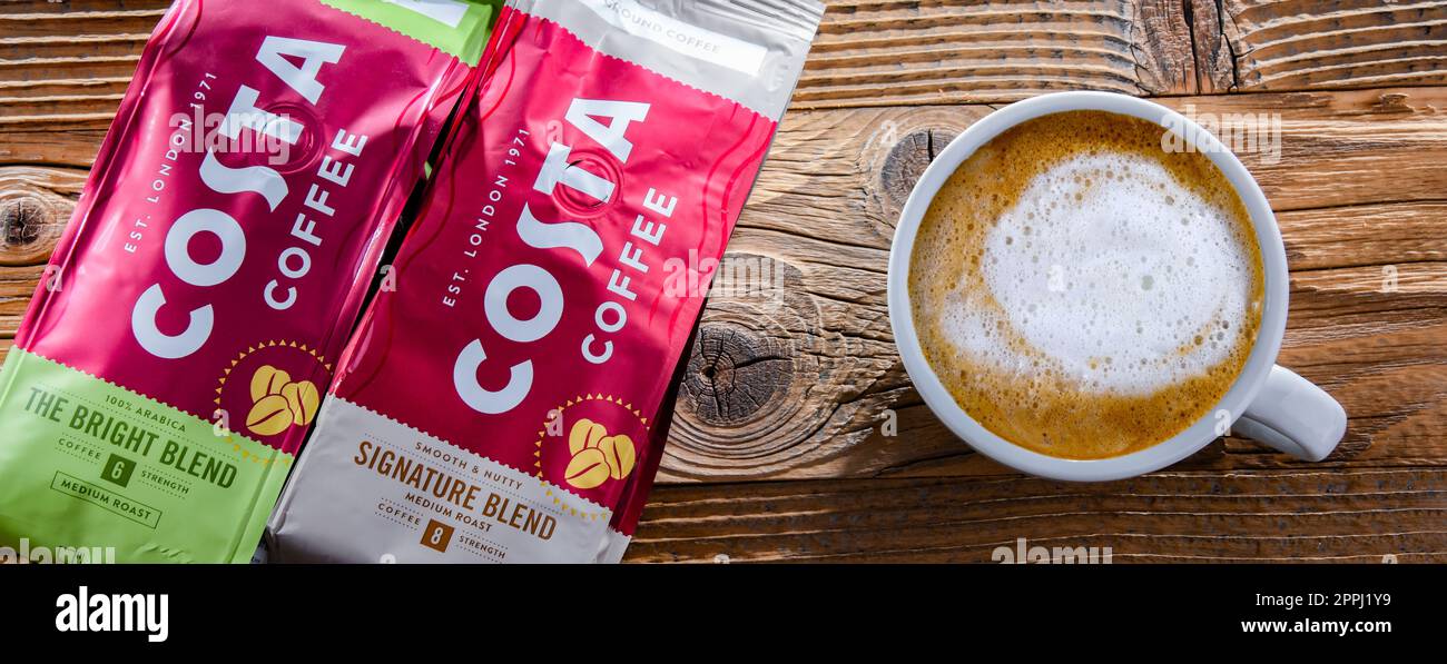 Packages of Costa Coffee Stock Photo - Alamy