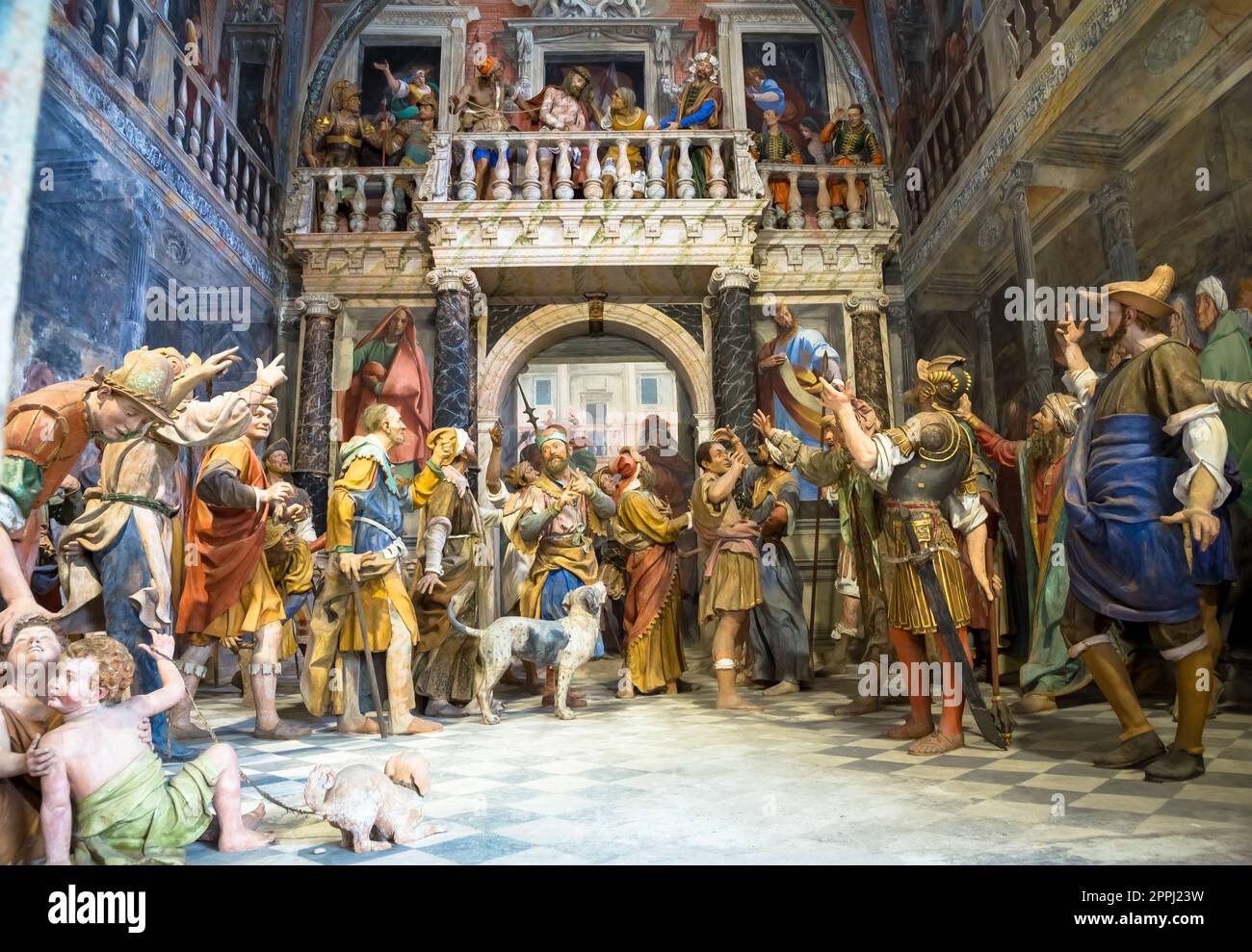 Chapel detail of the Unesco Heritage Sacro Monte di Varallo (Varallo ...