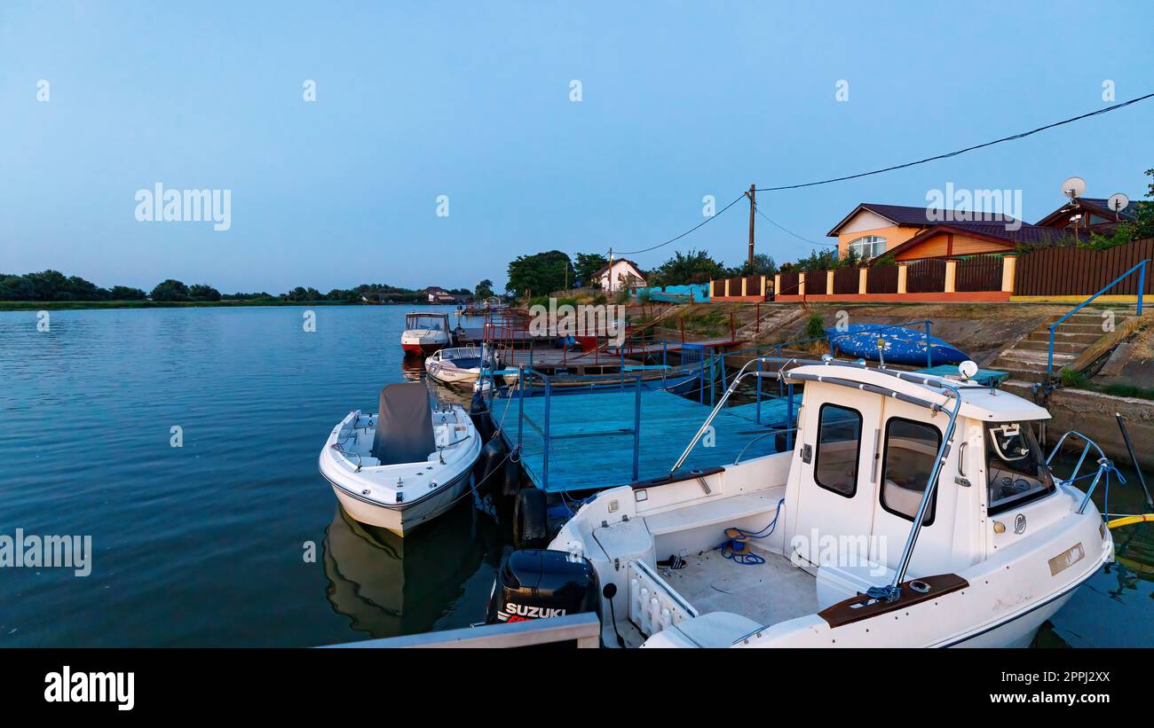 The Harbour of the Village Mila 23 in the Danube Delta in Romania Stock ...
