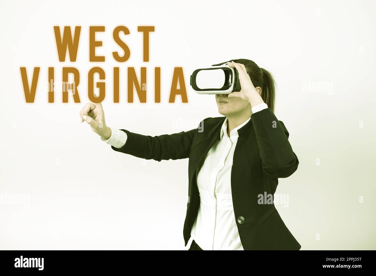 Hand writing sign West Virginia. Concept meaning Annual Discounts ...